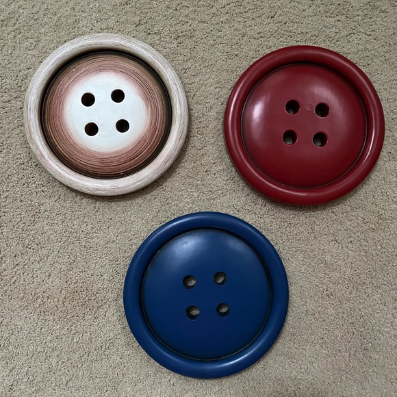 Hobby Lobby | Accents | Hobby Lobby Red Blue And Brown Button Wall ...